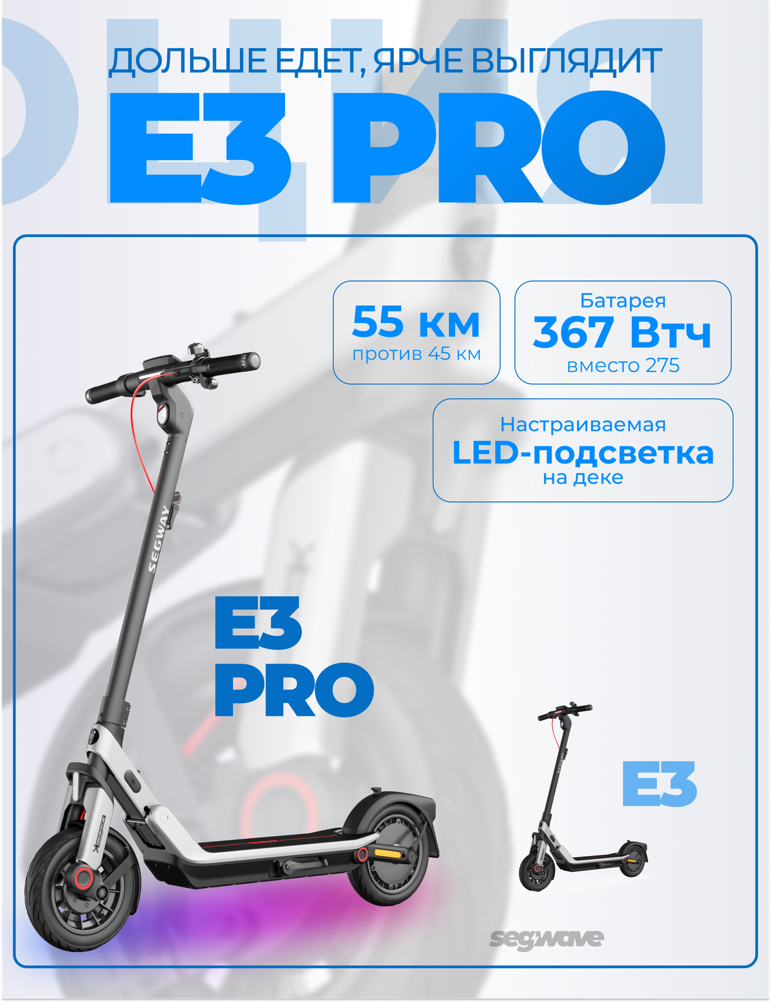 Электросамокат Segway Ninebot Kickscooter E3 Pro