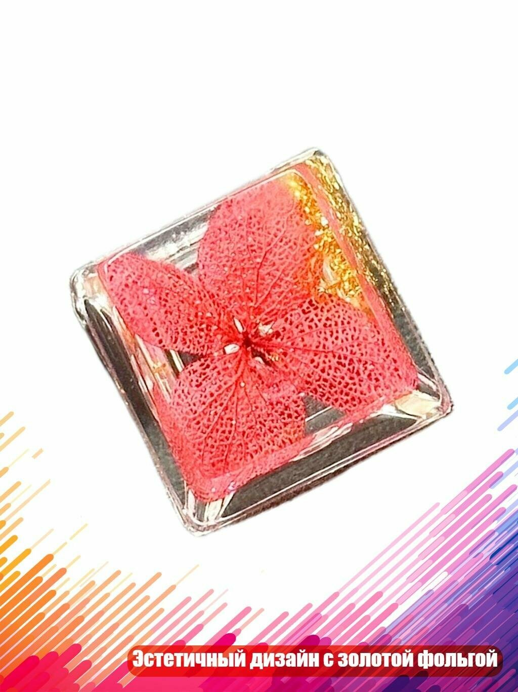 Золотые фольгированные прозрачные кейкапы, красный