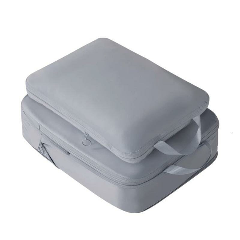 Складные чехлы для одежды из ткани «память» (6 шт.), Серый средний размер 40