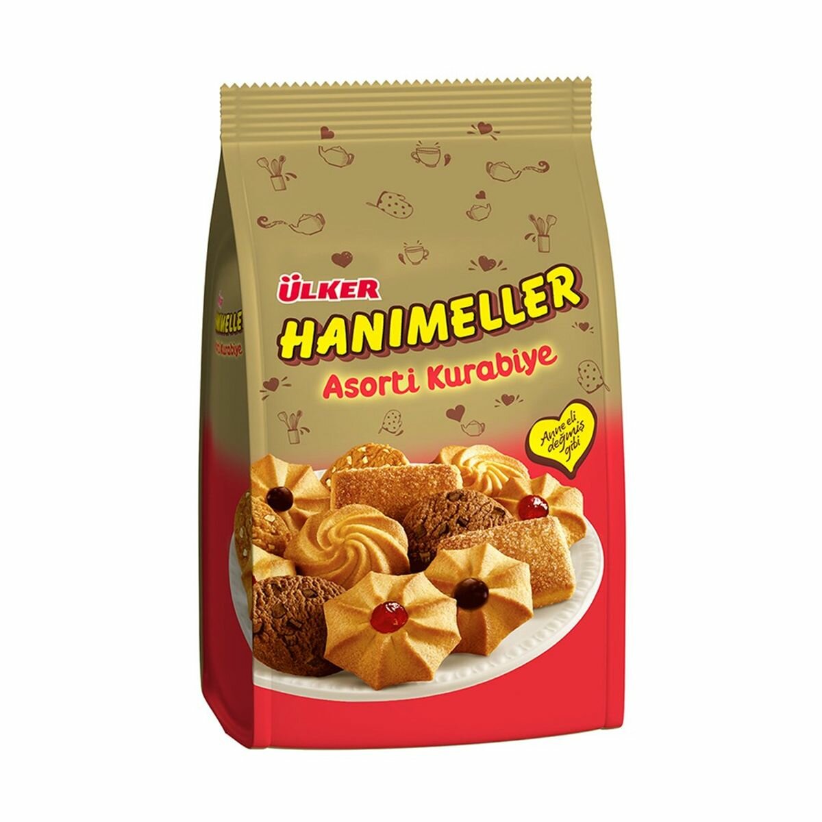 Печенье ассорти: сливочное, шоколадное, c джемом, "Ulker", Hanimeller, 150гр. Турция