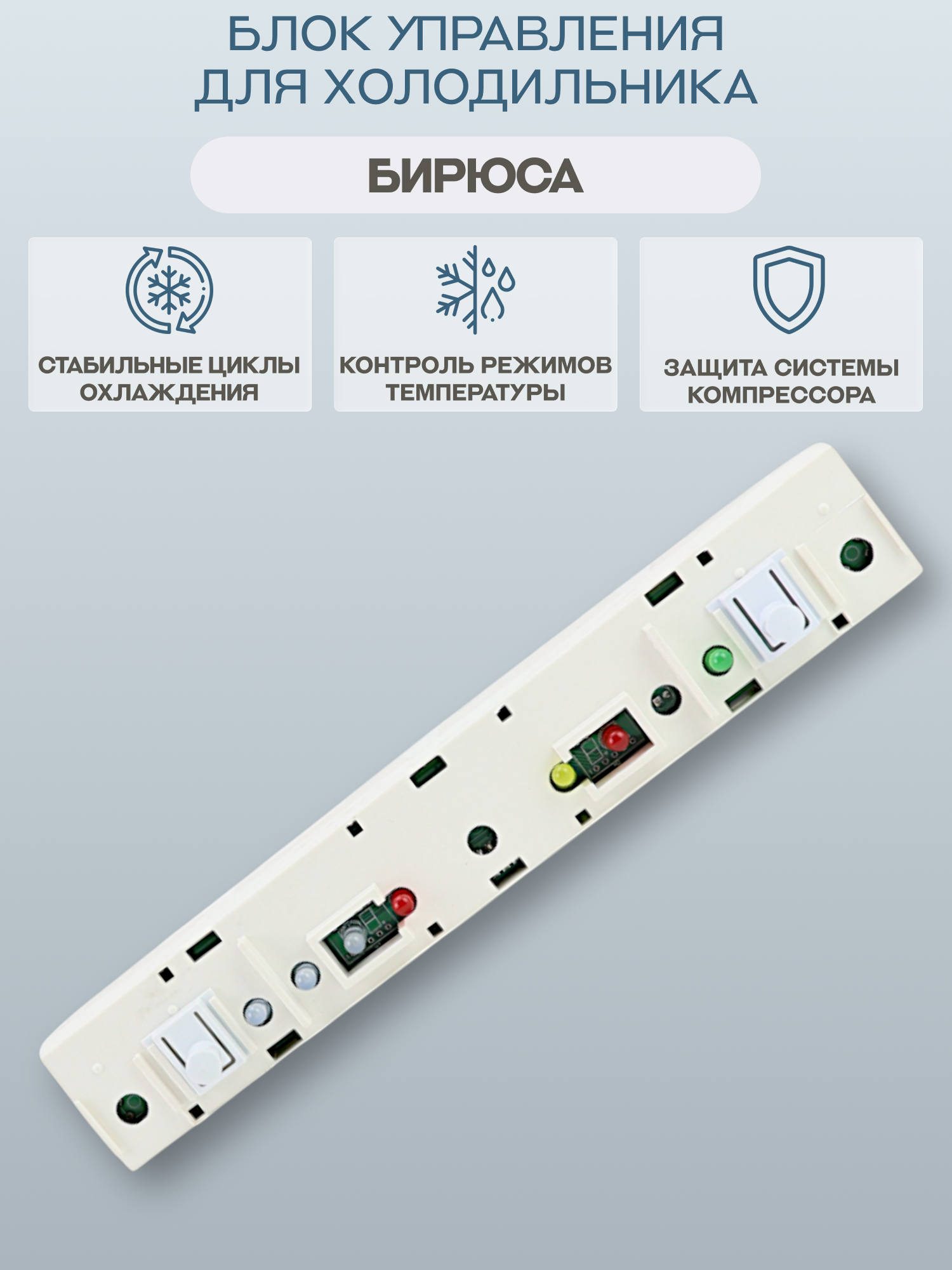 Блок управления для холодильника Бирюса/130001303509