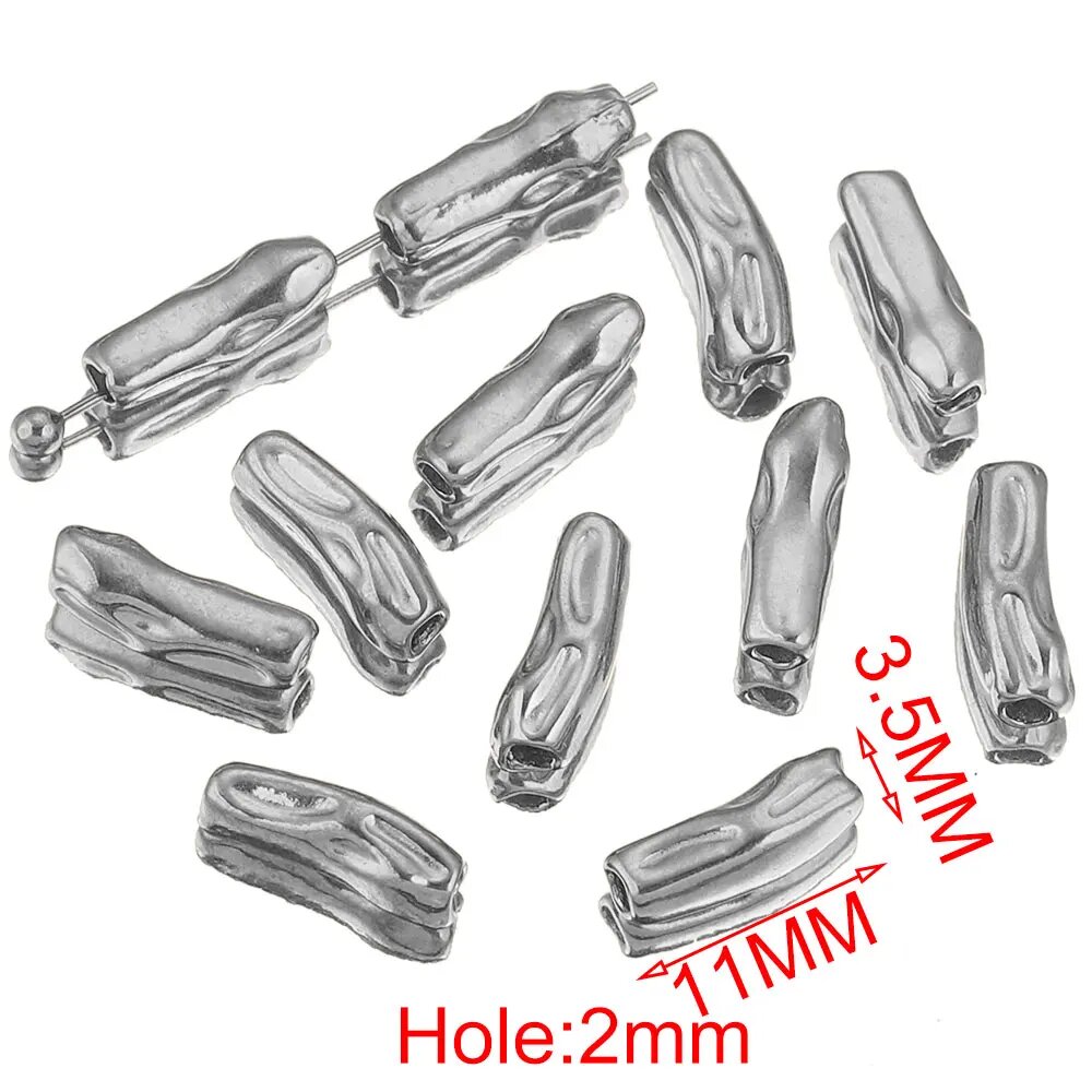 20 шт. серебристые бусины для бижутерии, Hole:2mm, 3.5мм, 11мм
