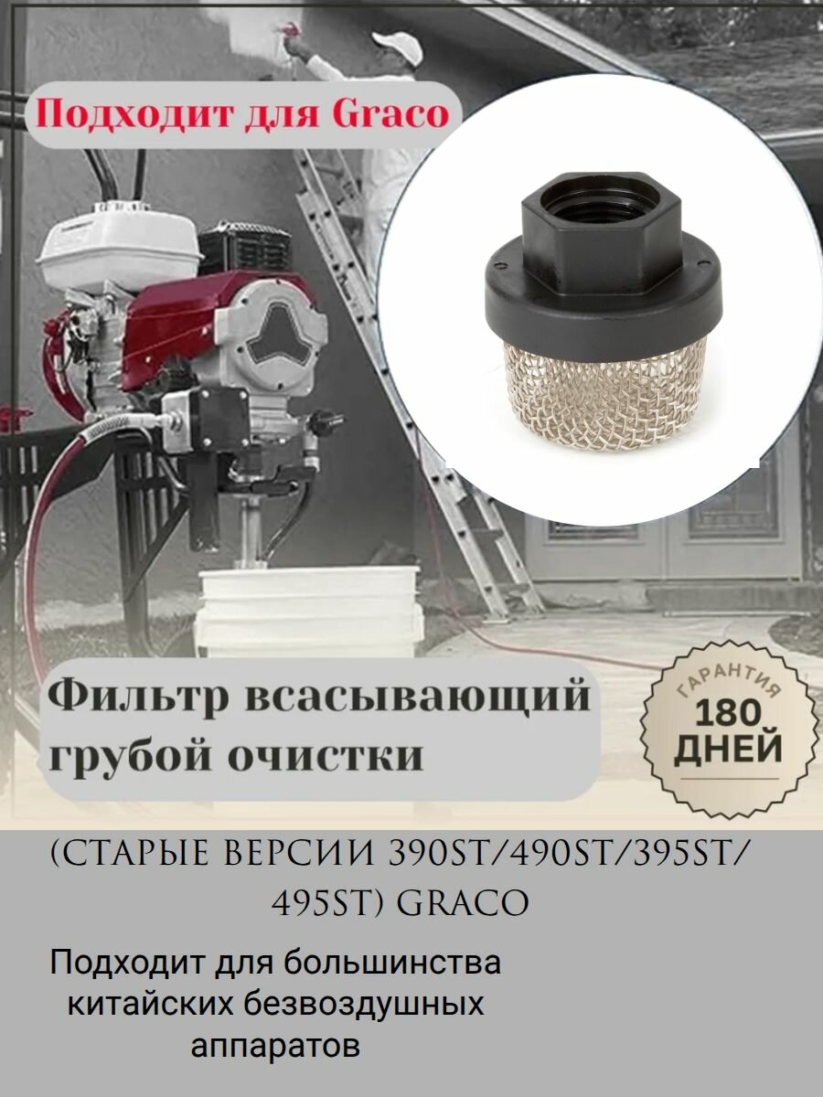 Фильтр грубой очистки 235004, фильтр всасывающий для безвоздушного аппарата Graco, Aspro, YOKIJI, Feng Ke