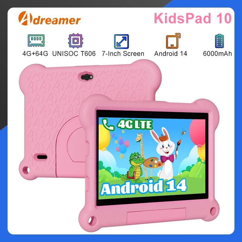Детский планшет ADREAMER KidsPad10, 10", 3/64ГБ, Wi-Fi, Android