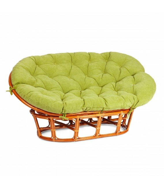 Диван MAMASAN/мамасан 23/02 W /с подушкой/ подушка 182х119 см, 169х102х80 см, Honey (мед), флок, олива, 23