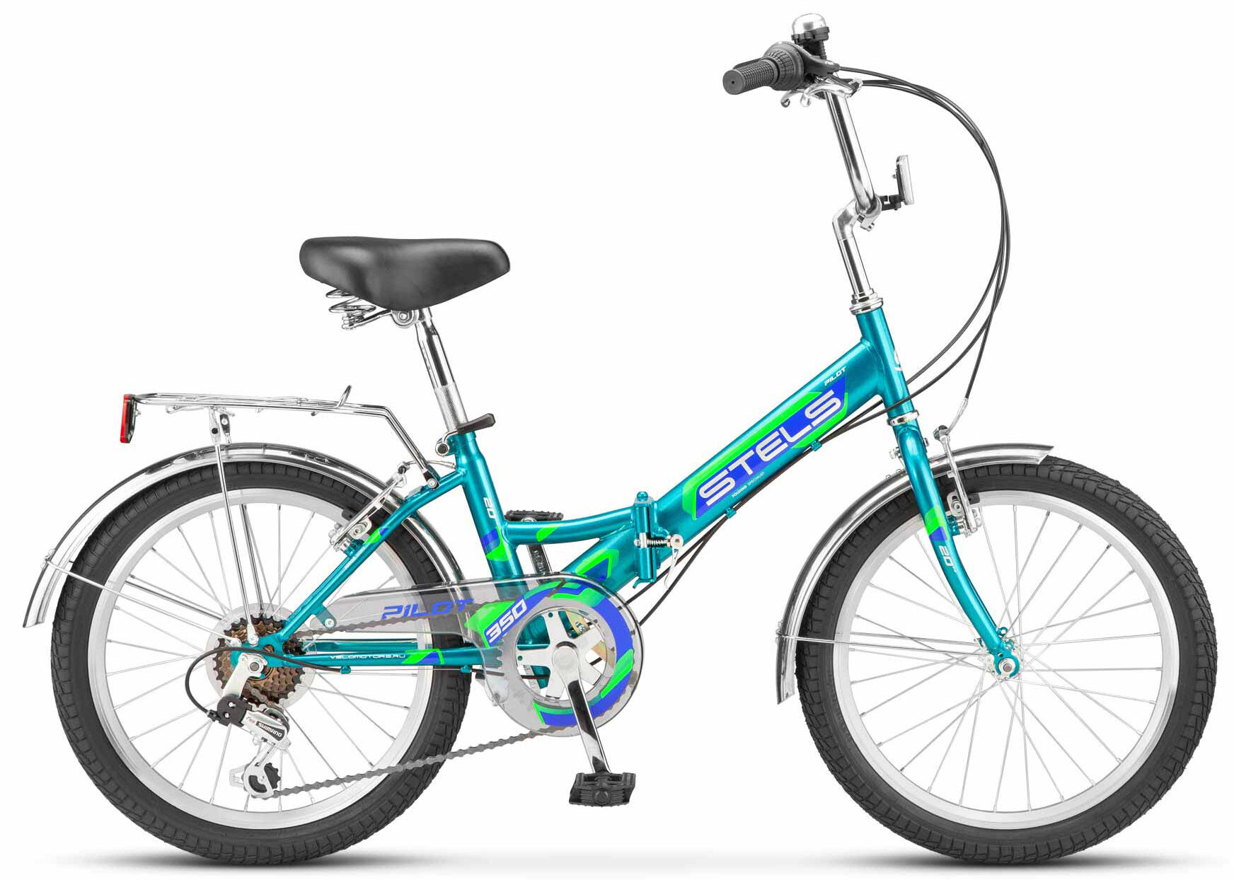 Складной велосипед Stels Pilot 350 V Z010 (2025) 20 Зеленый (130-160 см)