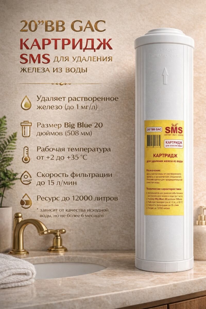 Фильтр SMS 20BB GAC для удаления железа