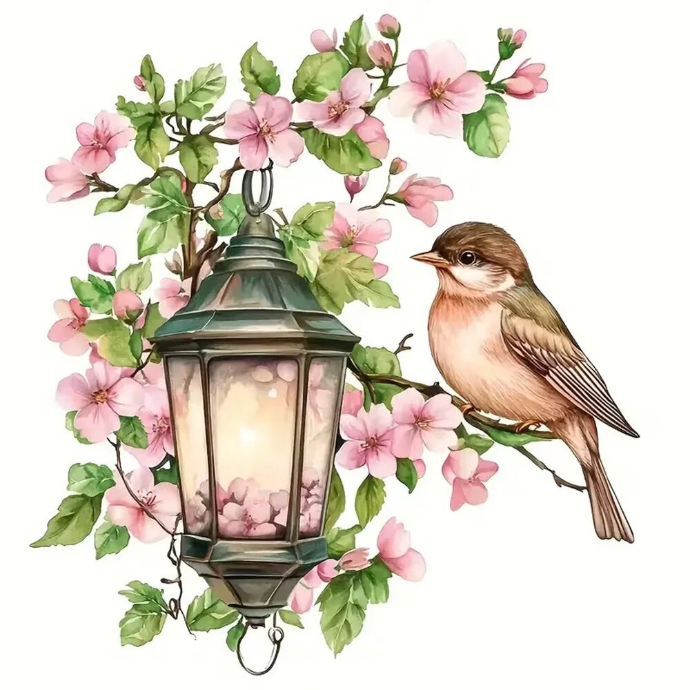 Винтажная Наклейка На Окно Автомобиля С Изображением Птицы И Лампы, Самоклеящаяся Виниловая Наклейка Для Окон Автомобиля