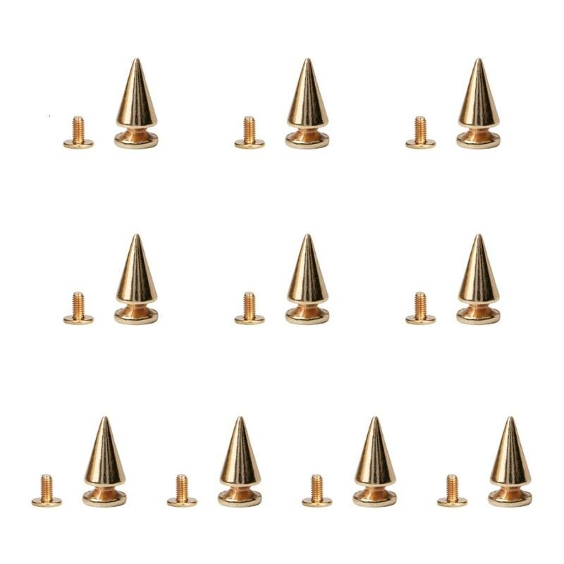 Бронзовые заклёпки для ремней и ошейников, Светло - золотой - 19 Башен-близнецов 10х20