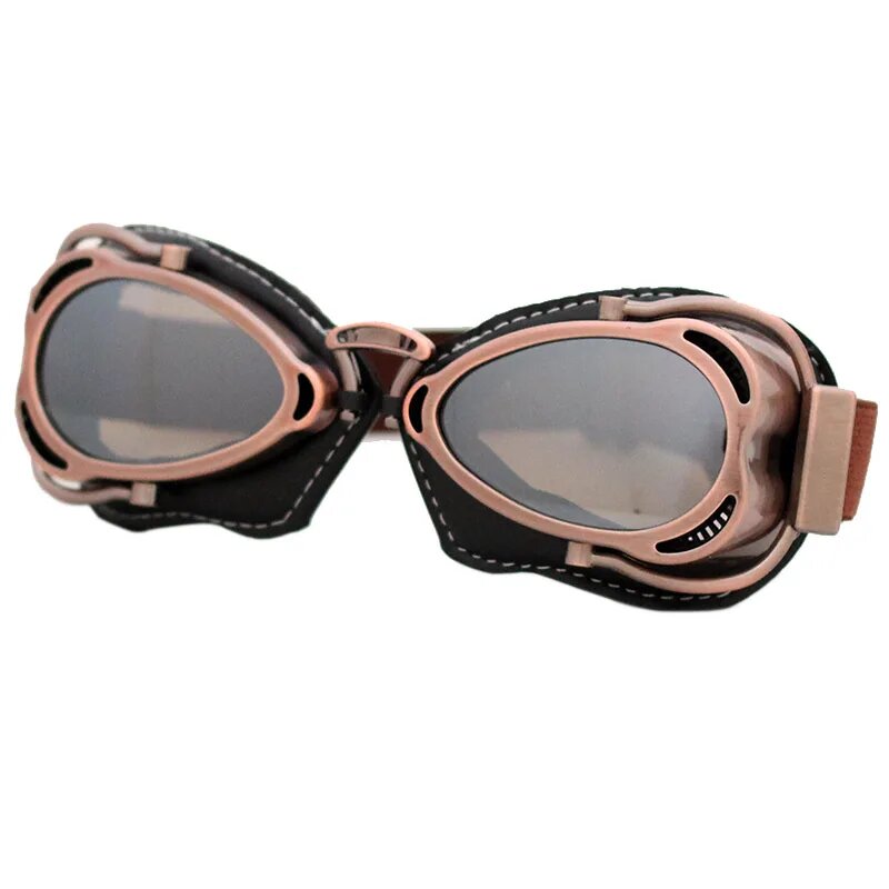 Ретро мотоциклетные очки, шлем в стиле стимпанк, медь, летающий для MotoGoggle, Розовый, googles 4