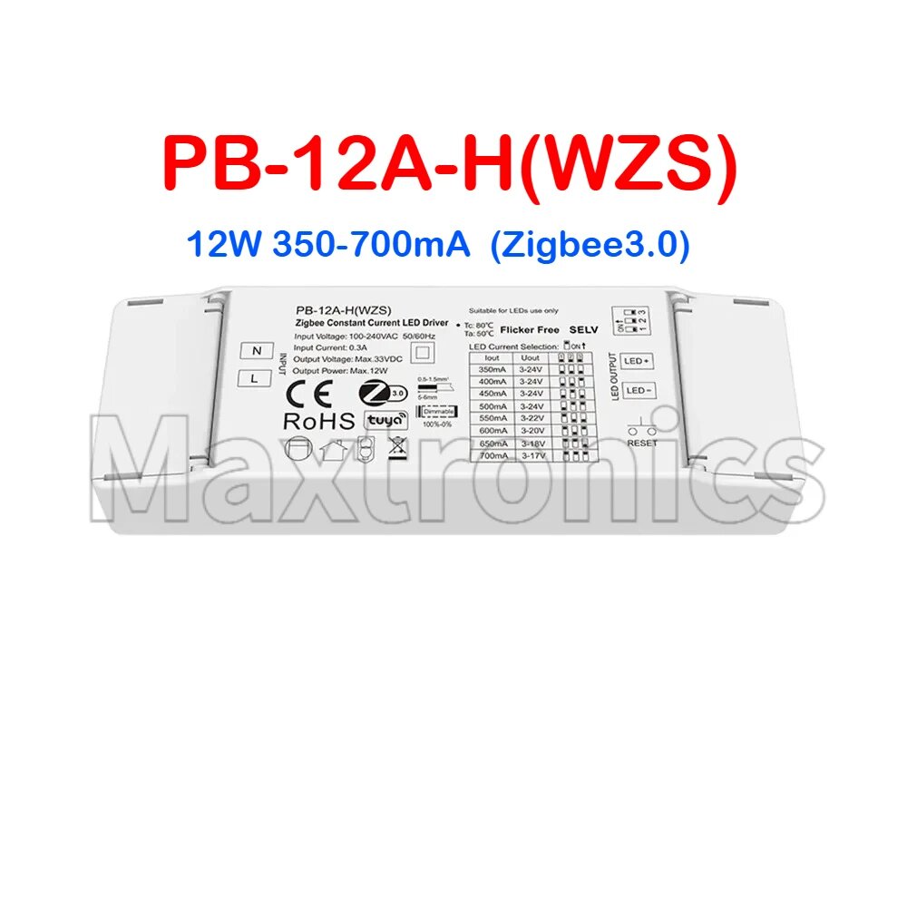 PB-12A-H(WZS) 12W 350-700mA Zigbee3.0