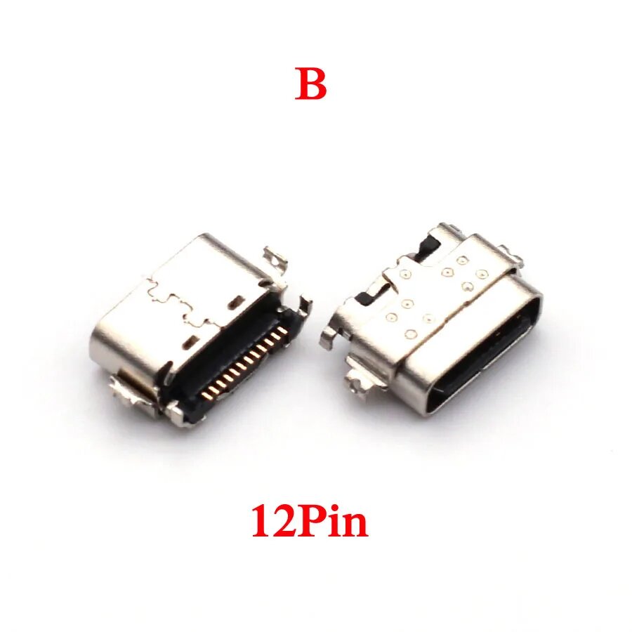 10 шт./лот, 12-контактный/16-контактный разъем Type-C для TCL 9080 9080G 9081X 9081 Tab 10S, 12Pin