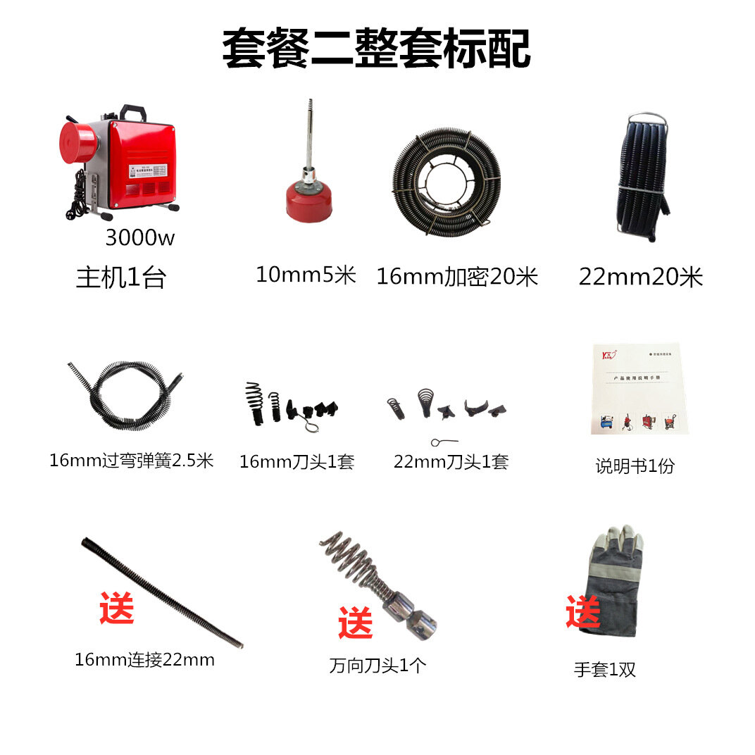 Электрическая машина для прочистки труб типа 150 для жилых помещений, машина для очистки труб под высоким давлением, машина для прочистки труб под высоким давлением.