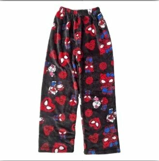 Пижама Hello Kitty в стиле Y2K, аниме-стиль, женская пижама, домашняя одежда с мультяшными мотивами, длинные брюки, повседневная домашняя одежда, зимние брюки. Размер: M 38-45 кг