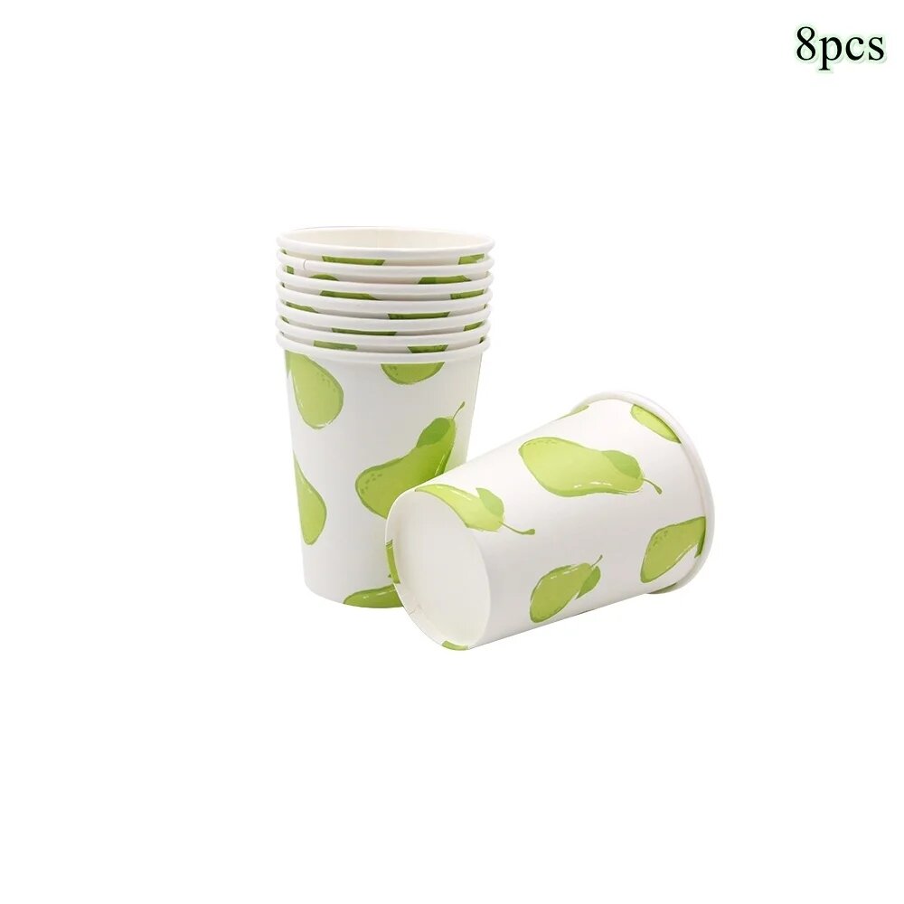 Одноразовые стаканчики Pear Cups, 8 шт, зеленые