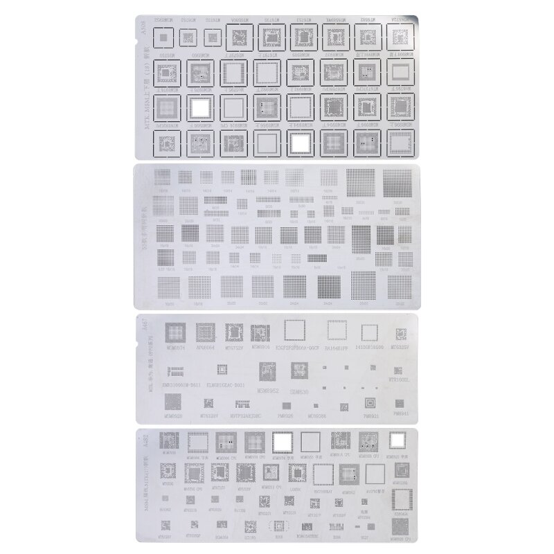 4ШТ BGA Трафарет для MTK для для CPU RAM PM Power IC Reball Pin BGA Шаблон Прямого нагрева