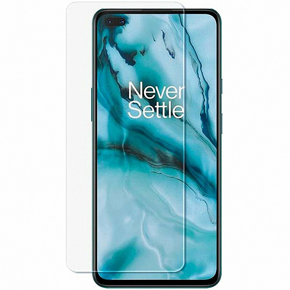 Защитное стекло для OnePlus Nord прозрачное на плоскую часть экрана