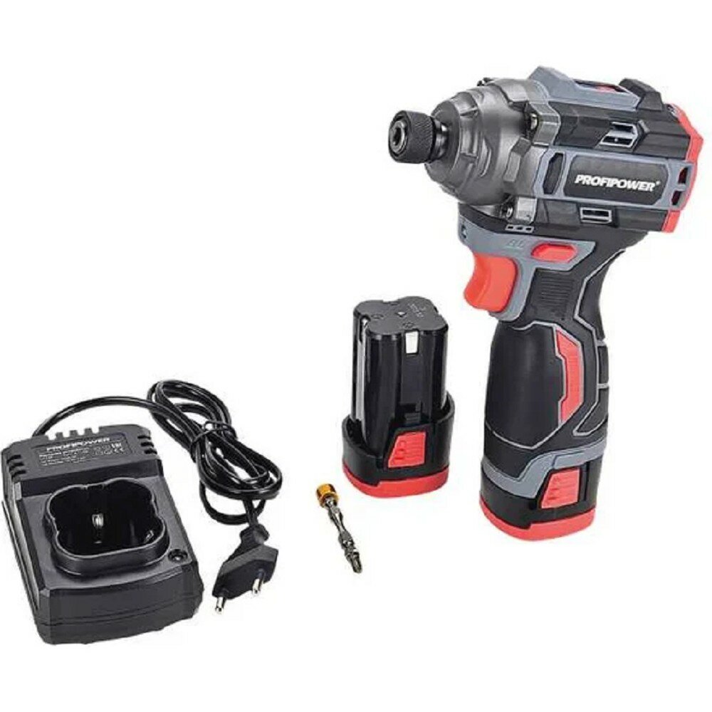 PROFIPOWER Аккумуляторный бесщеточный винтоверт BL-162 16В,160Нм, Li-ion 2шт,2.0Ач, поясная клипса, бита-магнит, 3 скорости, З У, в кейсе E0211