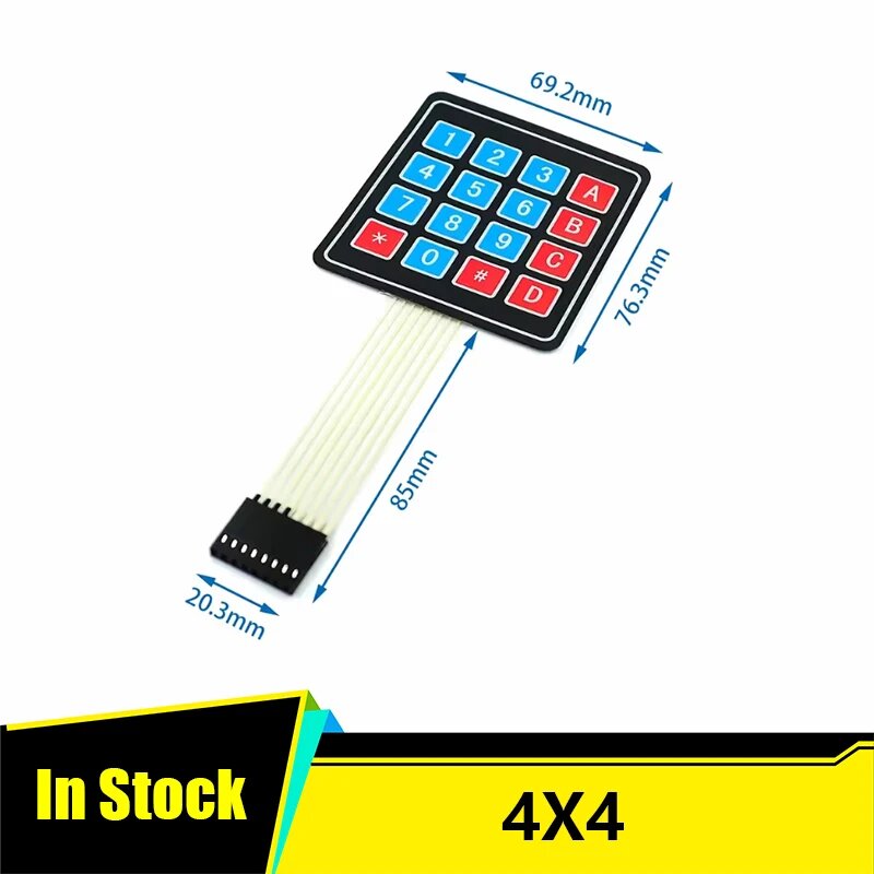 Мембранный переключатель 1 3 4 5 12 16 20 клавиш для Arduino 1PCS, 4X4