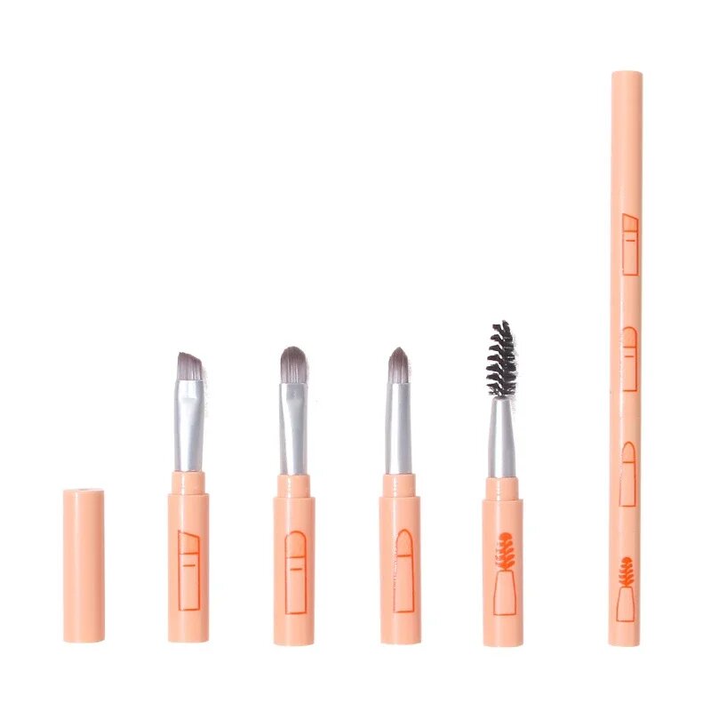 Многофункциональный набор кистей для макияжа 4 в 1, гаджет для макияжа, съемная кисть для теней для губ, губка, кисть для теней для век для домашних путешествий