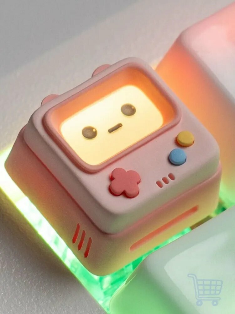 Кейкапы для механической клавиатуры Колпачки Artisan Keycap "Ретро Консоль": 1U клавиша ESC, смола, подсветка, ручная работа, для MX Switch