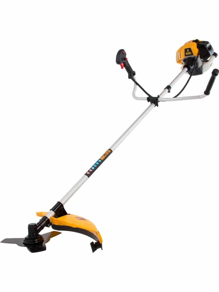 Триммер бензиновый Denzel DR-43, 43 см3, 2.5 л. с, неразъемная штанга, желтый/черный