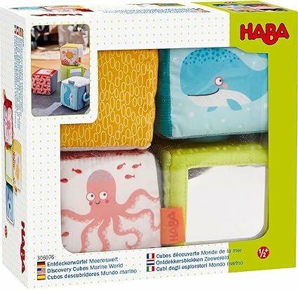 Набор кубиков для малышей Haba - "Морской мир" развивающие 4 эл. - 306076