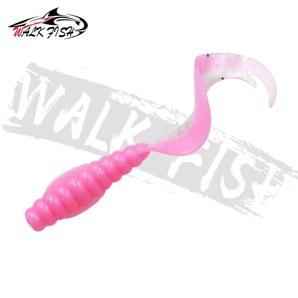 Walk Fish, розовый, 55 мм, мягкая приманка для рыбалки
