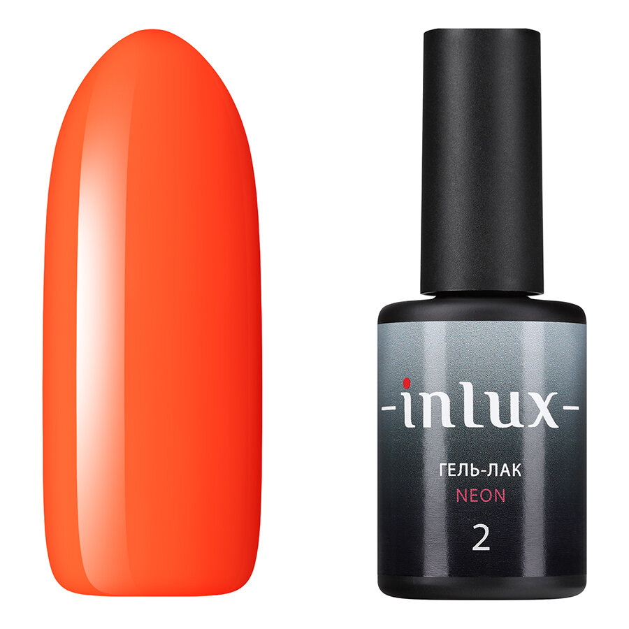 INLUX, Гель-лак NEON №2 алый неон, 8 мл