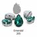 Стразы изумрудные 7x10mm, 50шт, Color: 205