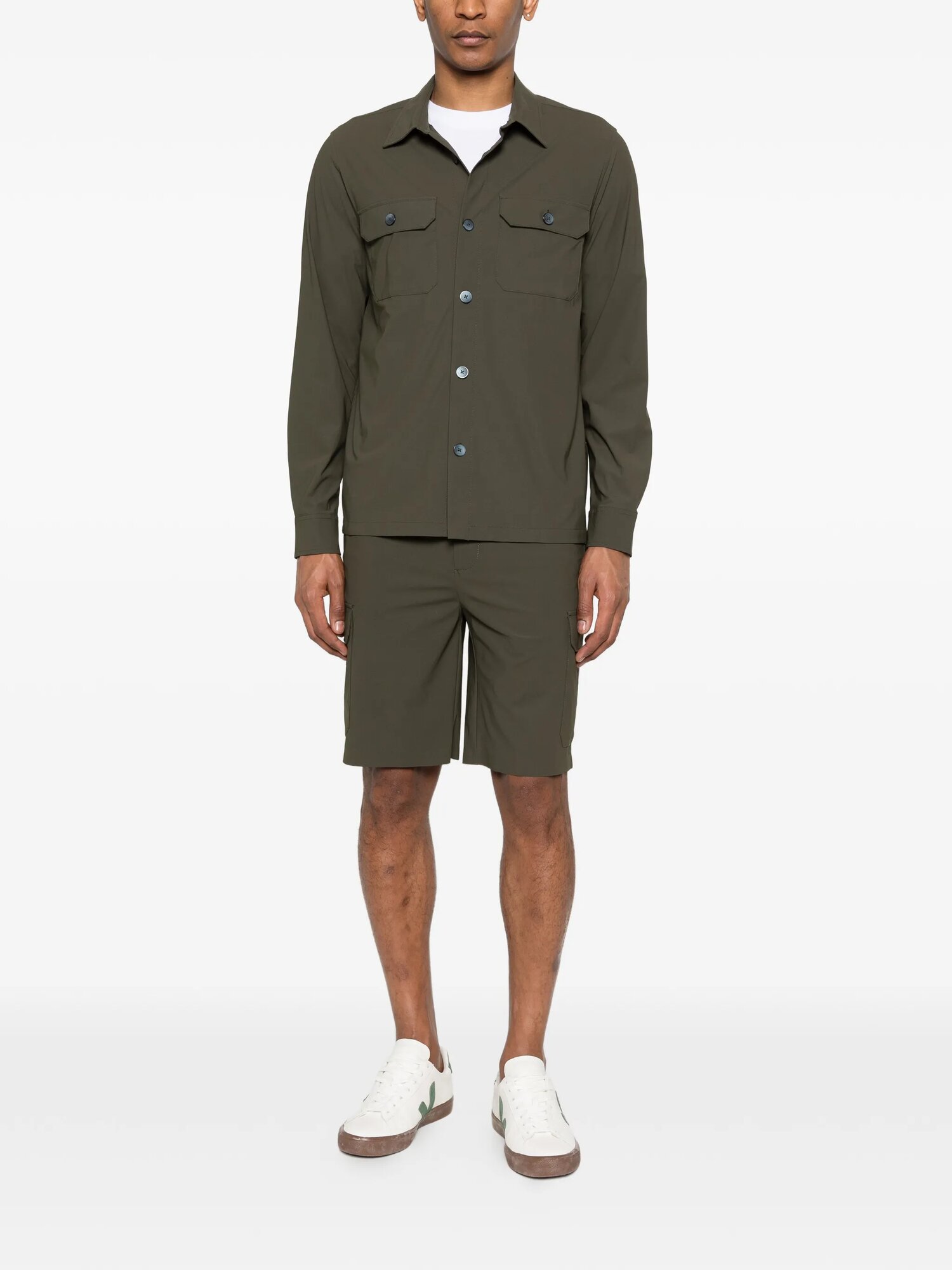 Шорты DISTRETTO12 Drawstring cargo shorts, размер 56, green — фото 1