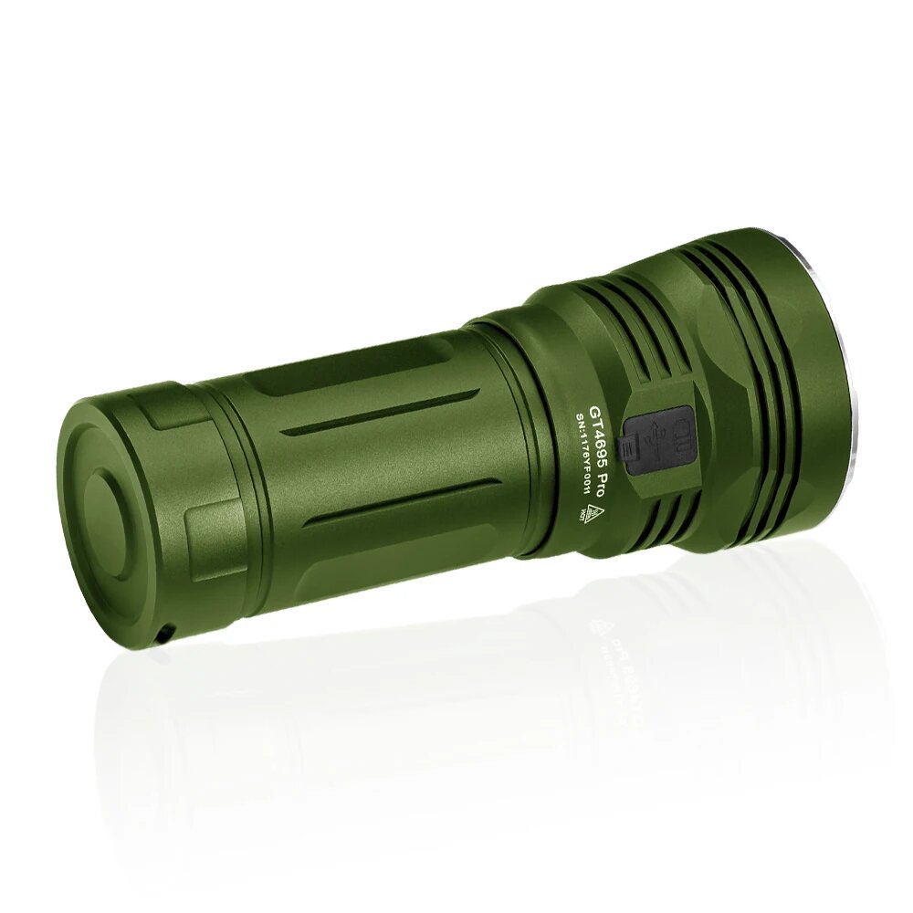 Мощный перезаряжаемый фонарь EDC LED для кемпинга, уличный фонарик 520 м, 20000 люмен, 46950, Black