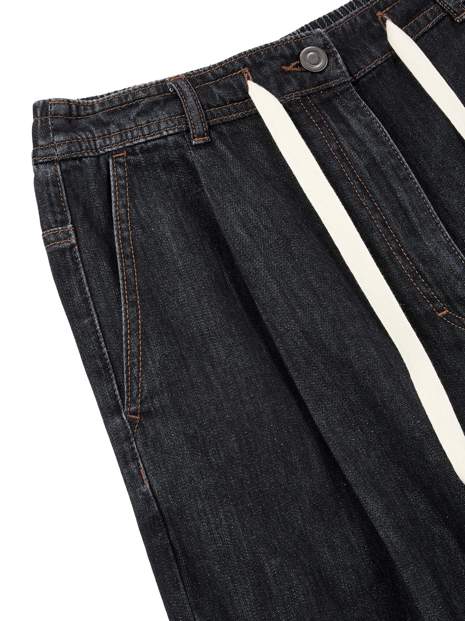 Джинсы STUDIO TOMBOY Drawstring-fastening jeans, размер M, черный — фото 1