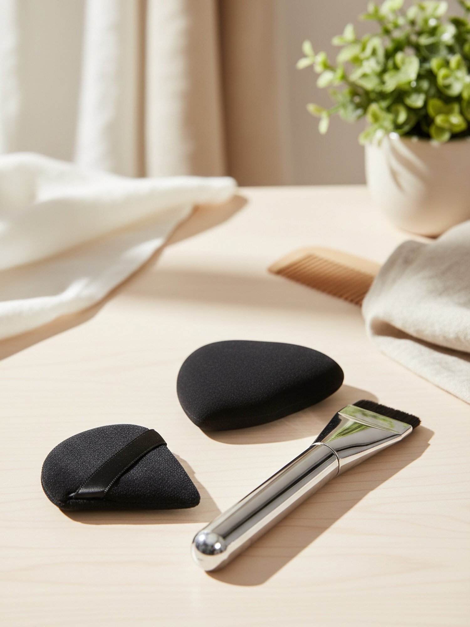 Набор массажеров для лица 3 предмета Y4-11516: косметические инструменты для лифтинга и ухода за кожей, черный цвет