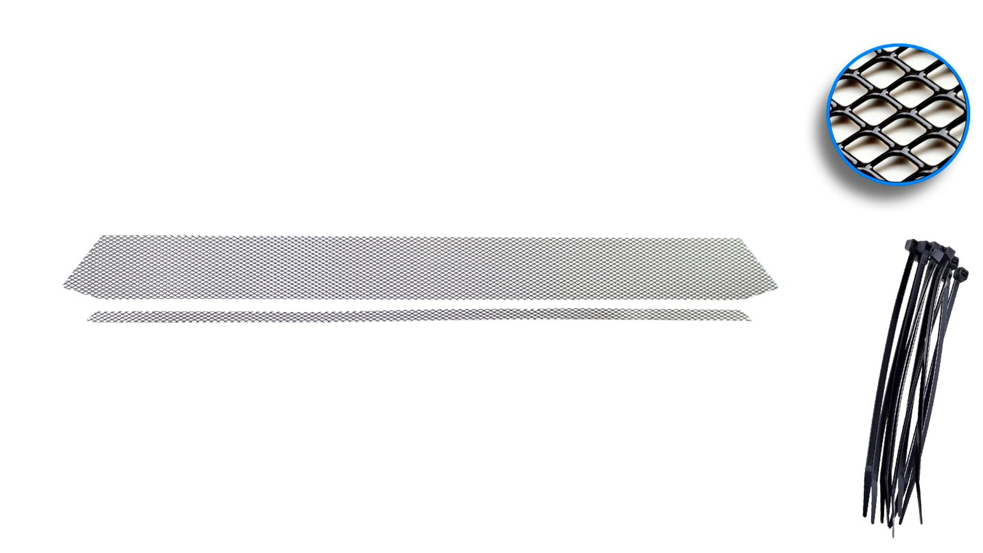 Защитная сетка радиатора для SKODA RAPID 2017-2019 (I рестайлинг), низ, 2шт