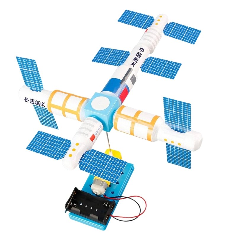 Сборка Модели Космической Станции Пластиковая Модель Спутника Строительный Набор Детская Развивающая Игрушка Для Научного Эксперимента