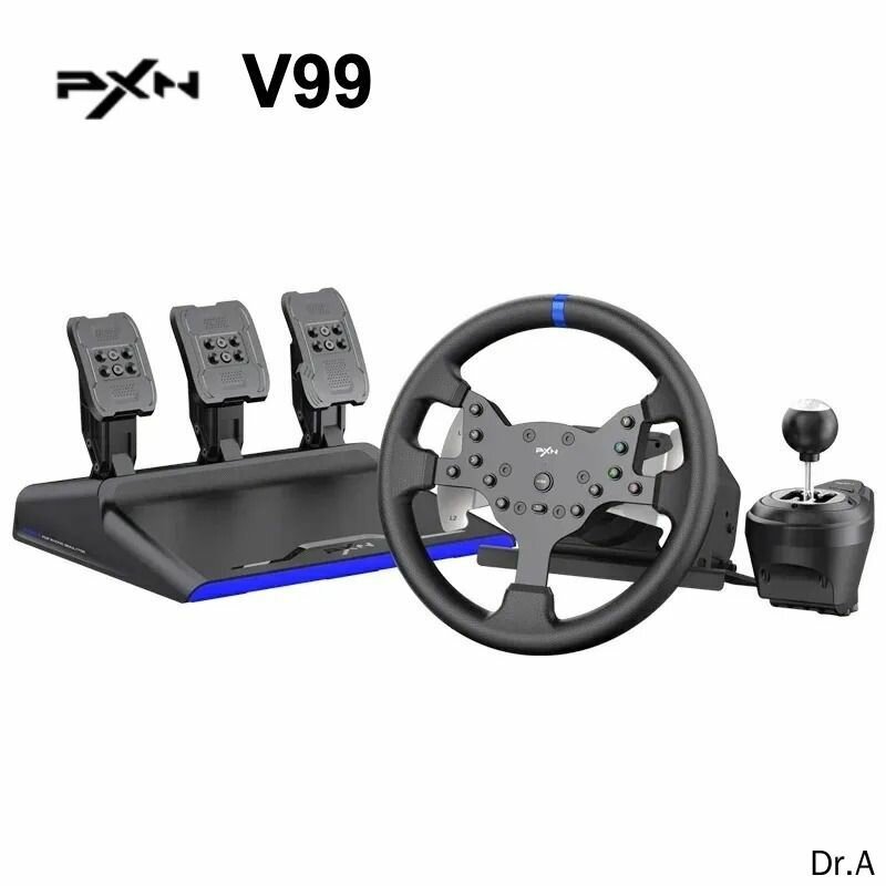 PXN-V99 Игровой симулятор гоночного колеса рулевое колесо с принудительной обратной связью