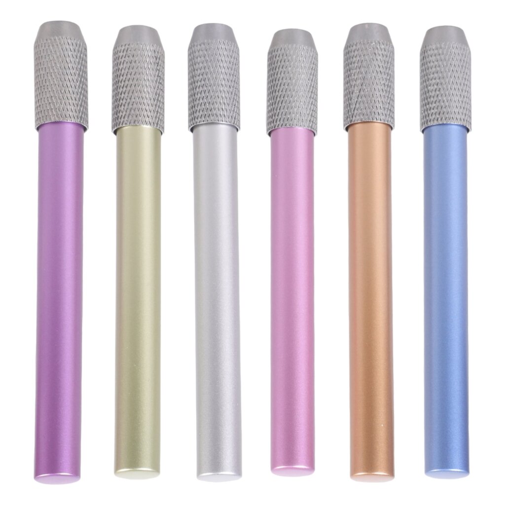 6 Штук Алюминиевого Удлинителя для Карандашей Разных Цветов Металлический Удлинитель для Карандашей Обычного Размера