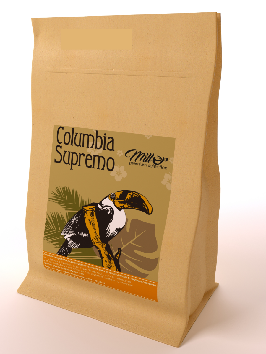 Кофе в зернах Millor Colombia Supremo 250 гр 100% арабика средней обжарки