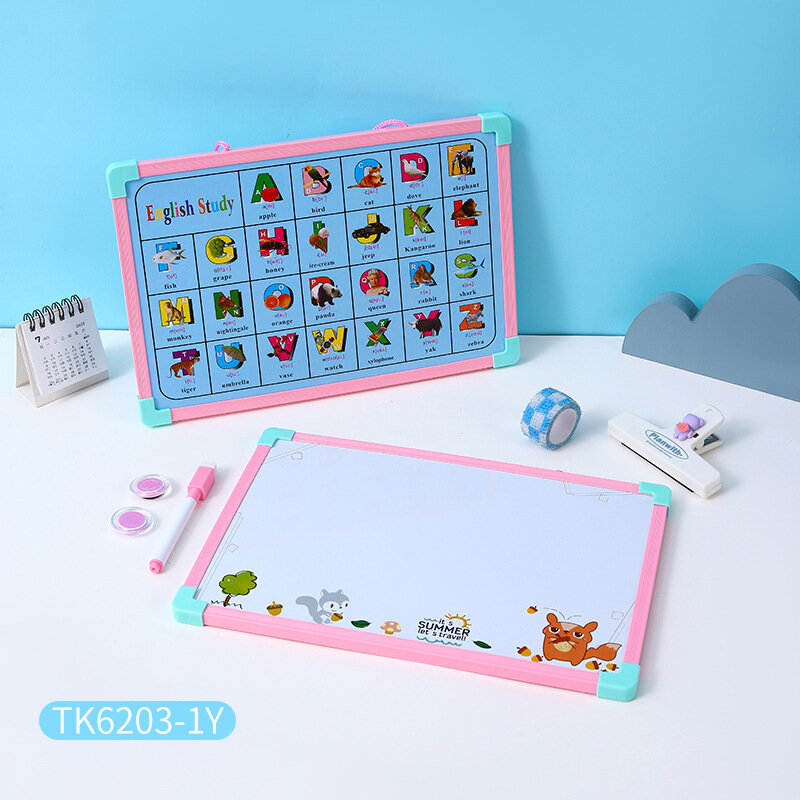 Магнитная стираемая доска для детей, цветная обучающая игрушка, размер 20x30 см, портативная белая доска с магнитными
