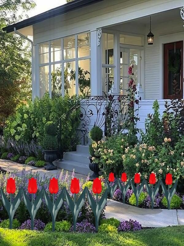 Садовый забор, пластиковый забор в форме тюльпана 1 шт