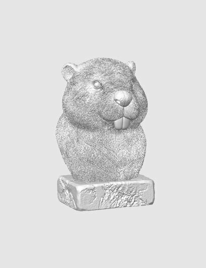 Эксклюзив! Бюст Бобра (10см, белый матовый) - подарок, талисман