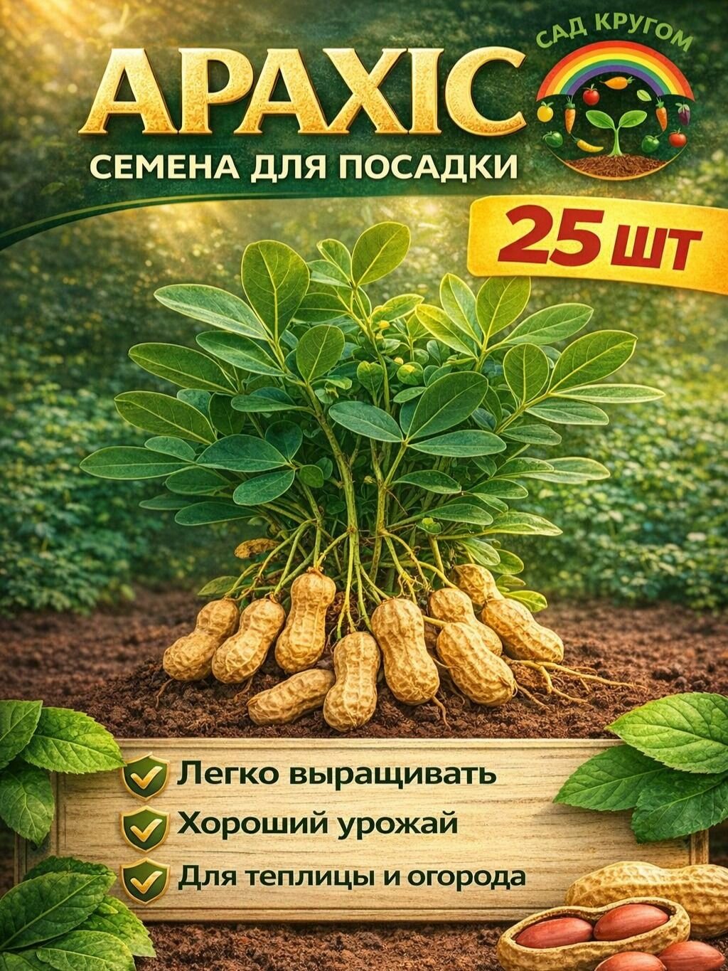 Арахис семена для посадки 25 шт Земляной орех Arachis hypogaea семена арахиса для выращивания