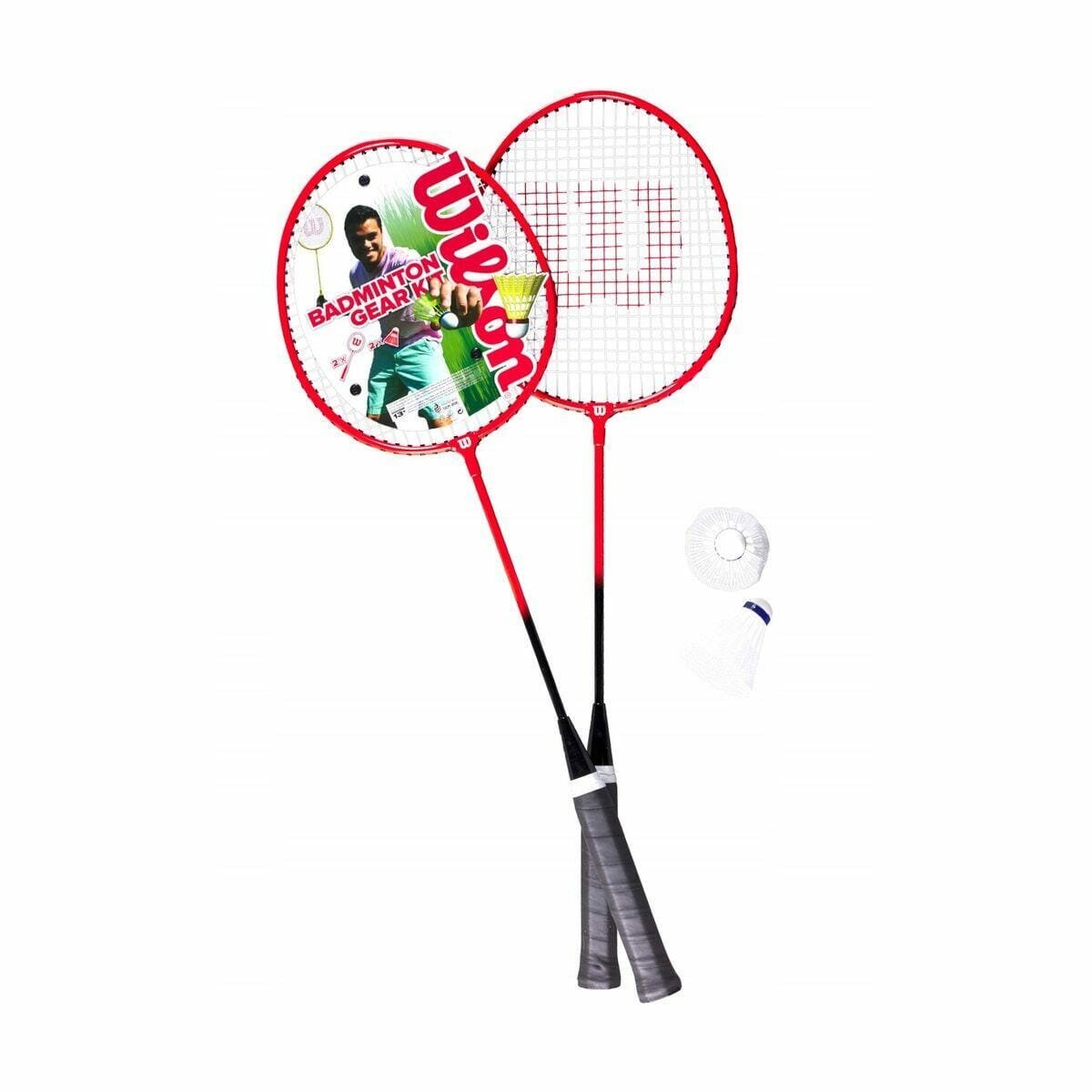 DECATHLON ракетка для бадминтона Wilson Badminton Gear Kit, желтый/оранжевый, 2 ракетки, 2 волана, чехол