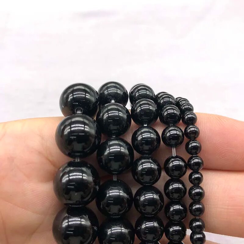 Бусины из черного оникса Super search 4/6/8/10/12/14 мм 10mm 38pcs beads