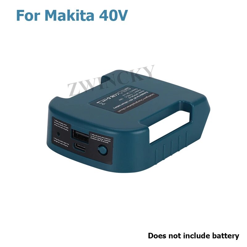 Зарядное устройство для Makita 40V с USB и Type-C