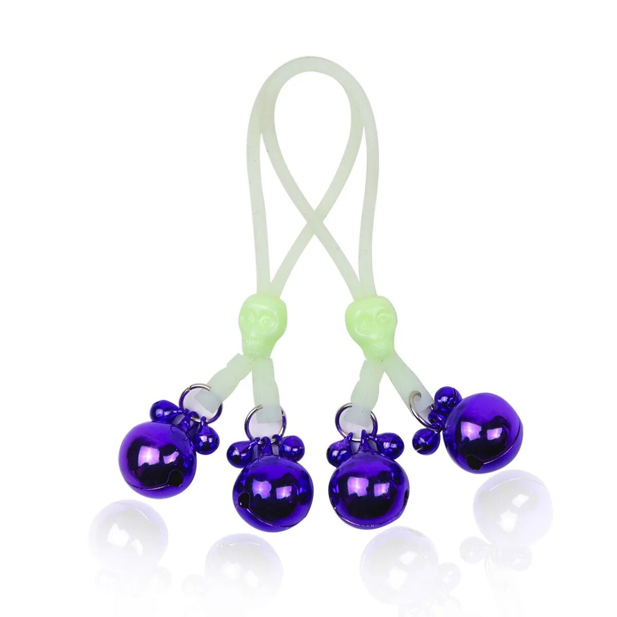 Светящиеся колокольчики для сосков, purplebell green