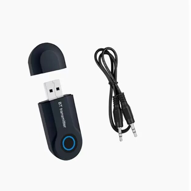 Bluetooth 5.0 передатчик с разъемом 3.5 мм для ПК/ТВ, беспроводной аудиоадаптер, готов к использованию