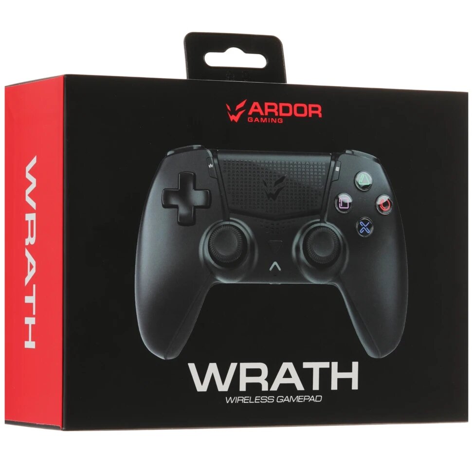 Геймпад беспроводной/проводной ARDOR GAMING Wrath черный, for Android, iOS, PC, PlayStation 3