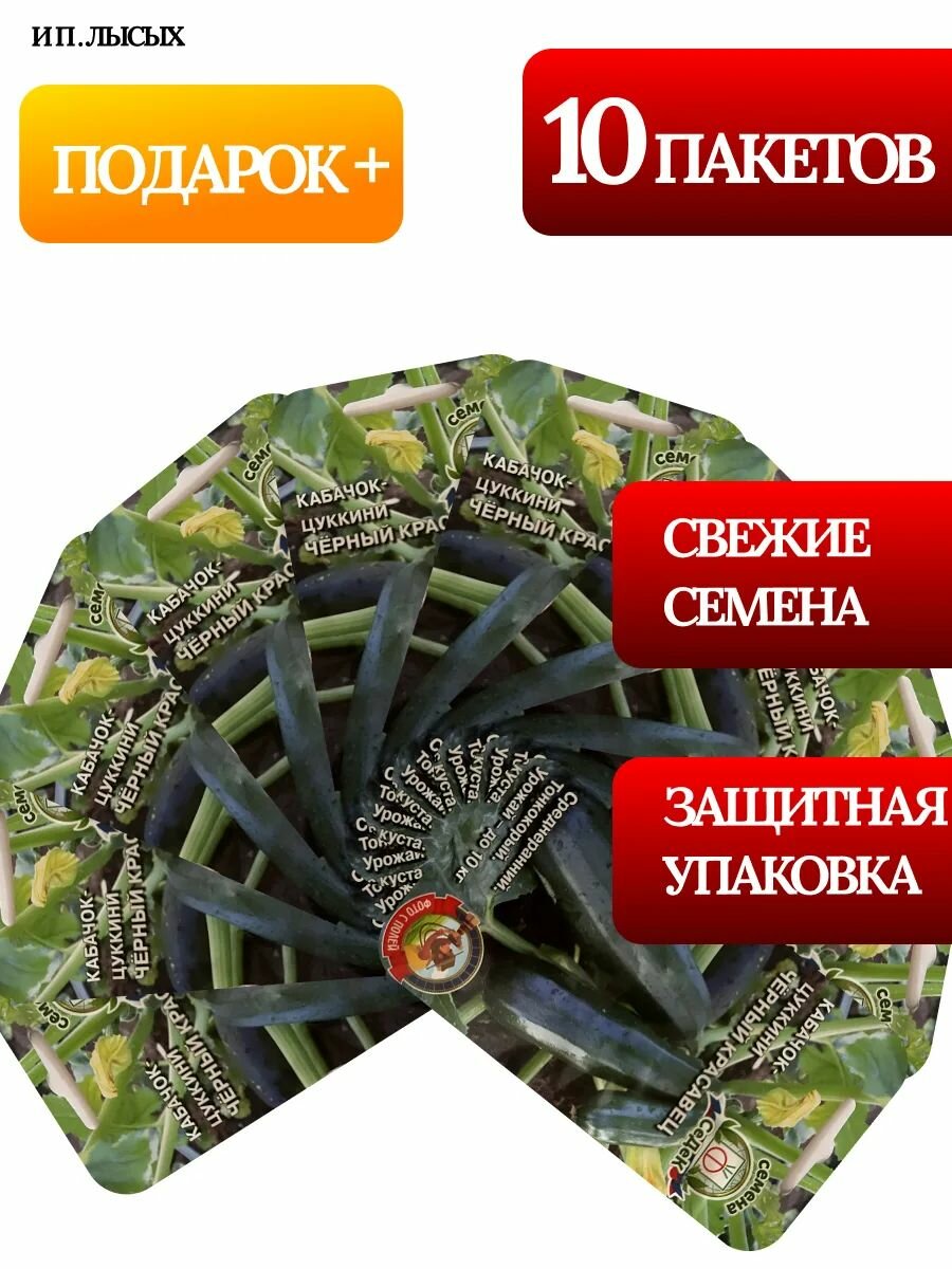 Семена Кабачок "Цуккини Черный Красавец"